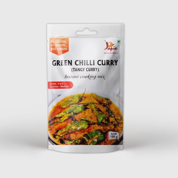 Green Chilli Curry 100g (Tangy curry) – Popie Masala